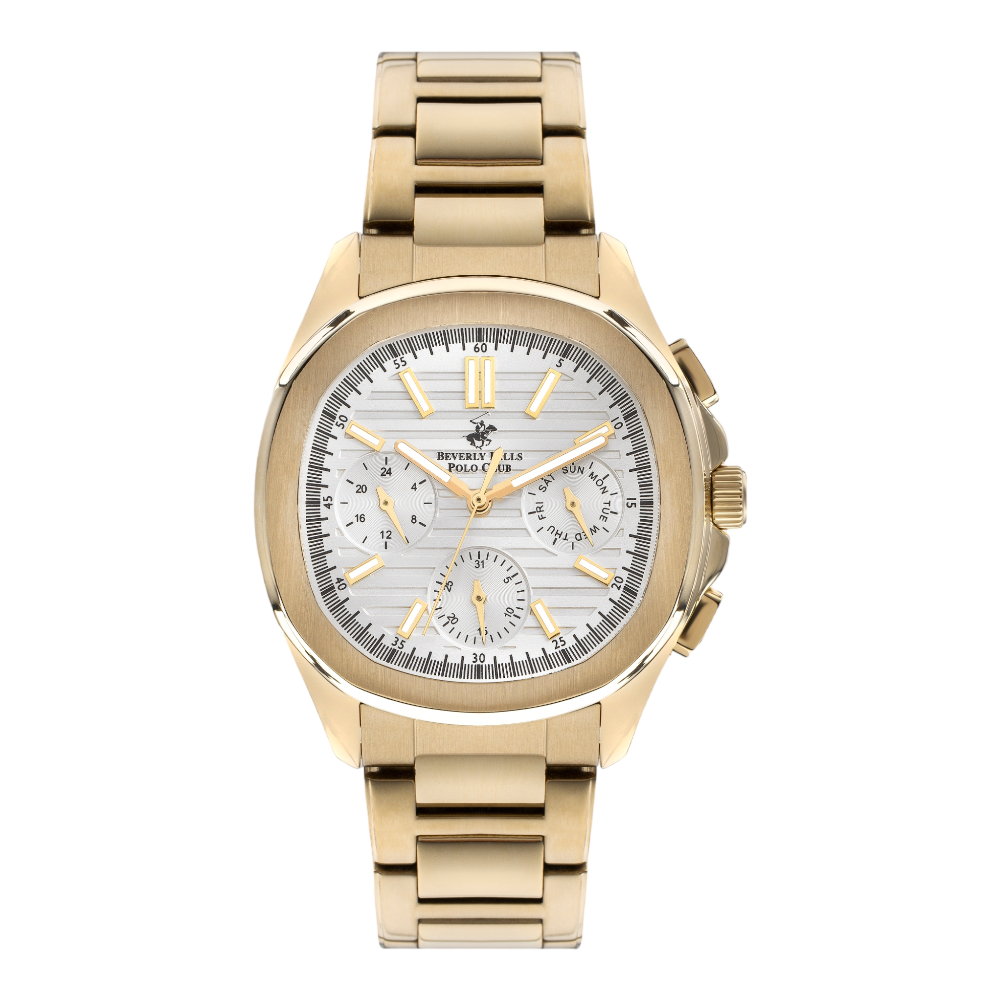 Buy BEVERLY HILLS POLO CLUB Men's Multi-Function Silver Dial Watch ...