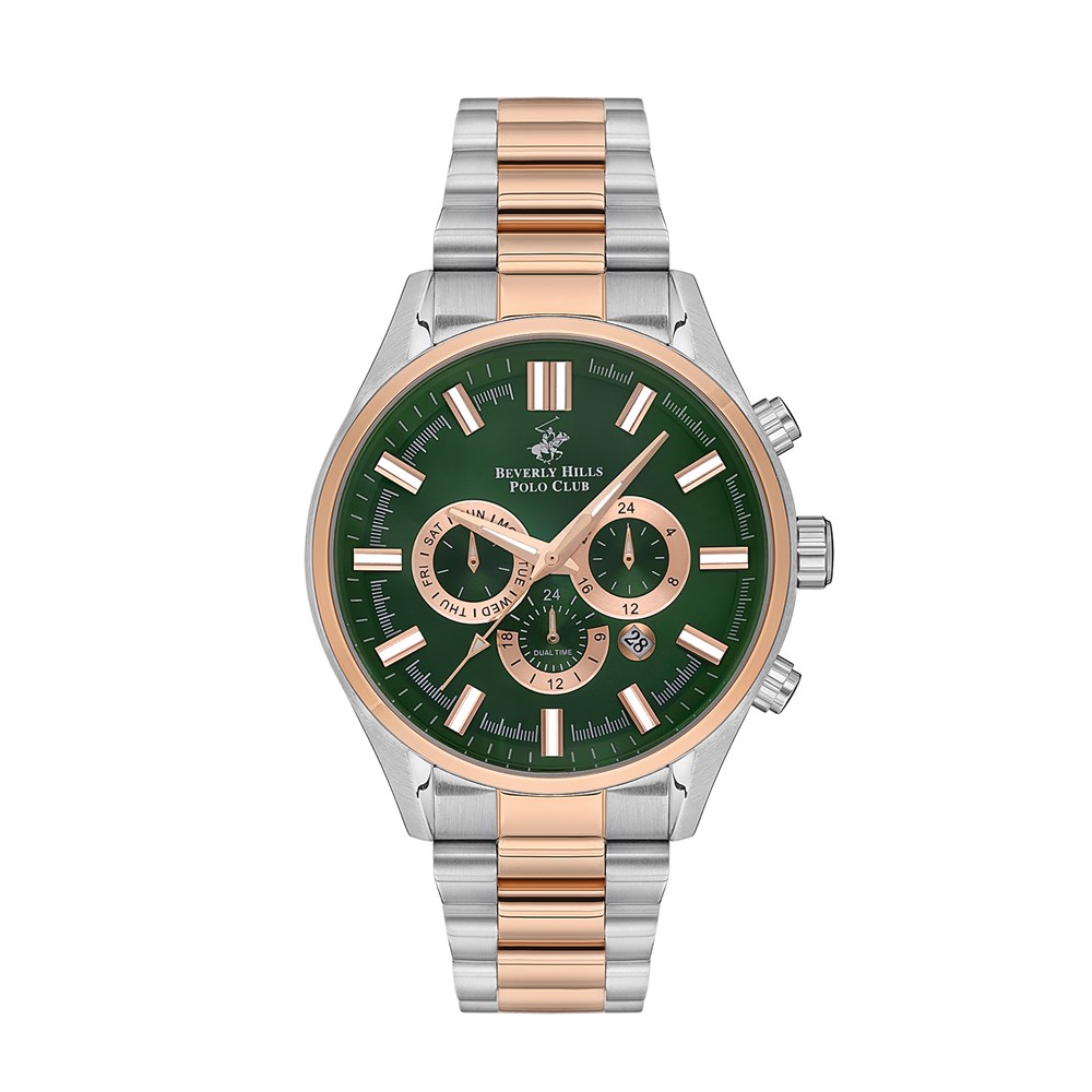 Buy Beverly Hills Polo Club Men's Multi Function Green Dial Watch ...