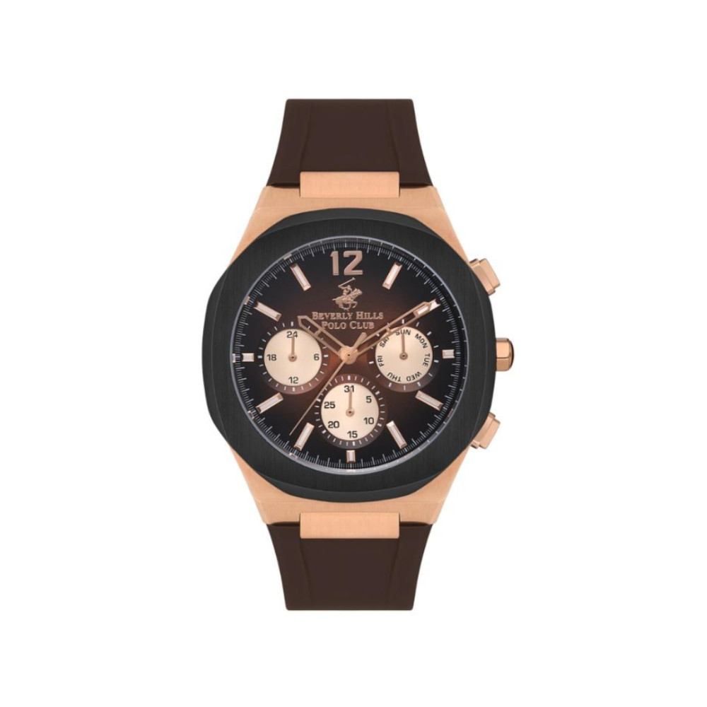 Buy Beverly Hills Polo Club Men's Multi Function Brown Dial Watch ...